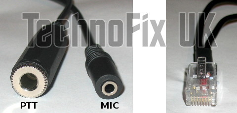 Cable for PC headsets 3.5mm jack, 8p8c modular RJ45 for Kenwood TS-480 ...